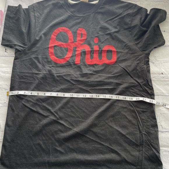 HOMAGE | Shirts | Homage Script Ohio Charcoalred Tshirt | Poshmark